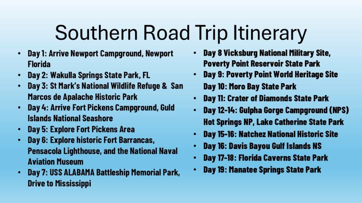 Our Complete Guide To An Epic Southern Road Trip - Travel The Parks